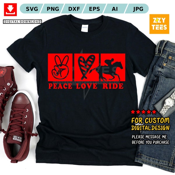 Peace Love Ride Svg - Etsy