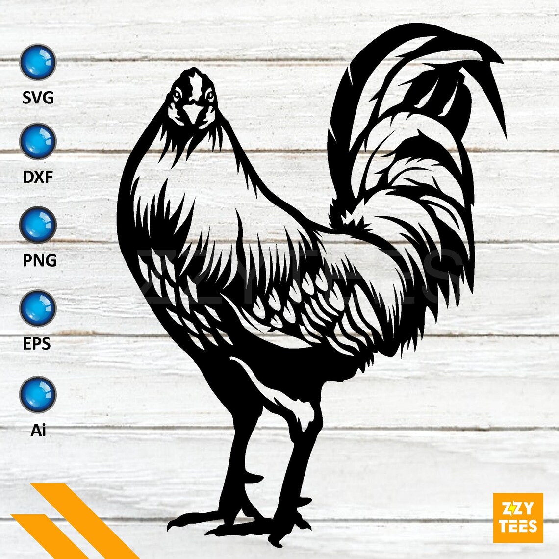 Rooster Vector File for Print and Cutting - Etsy