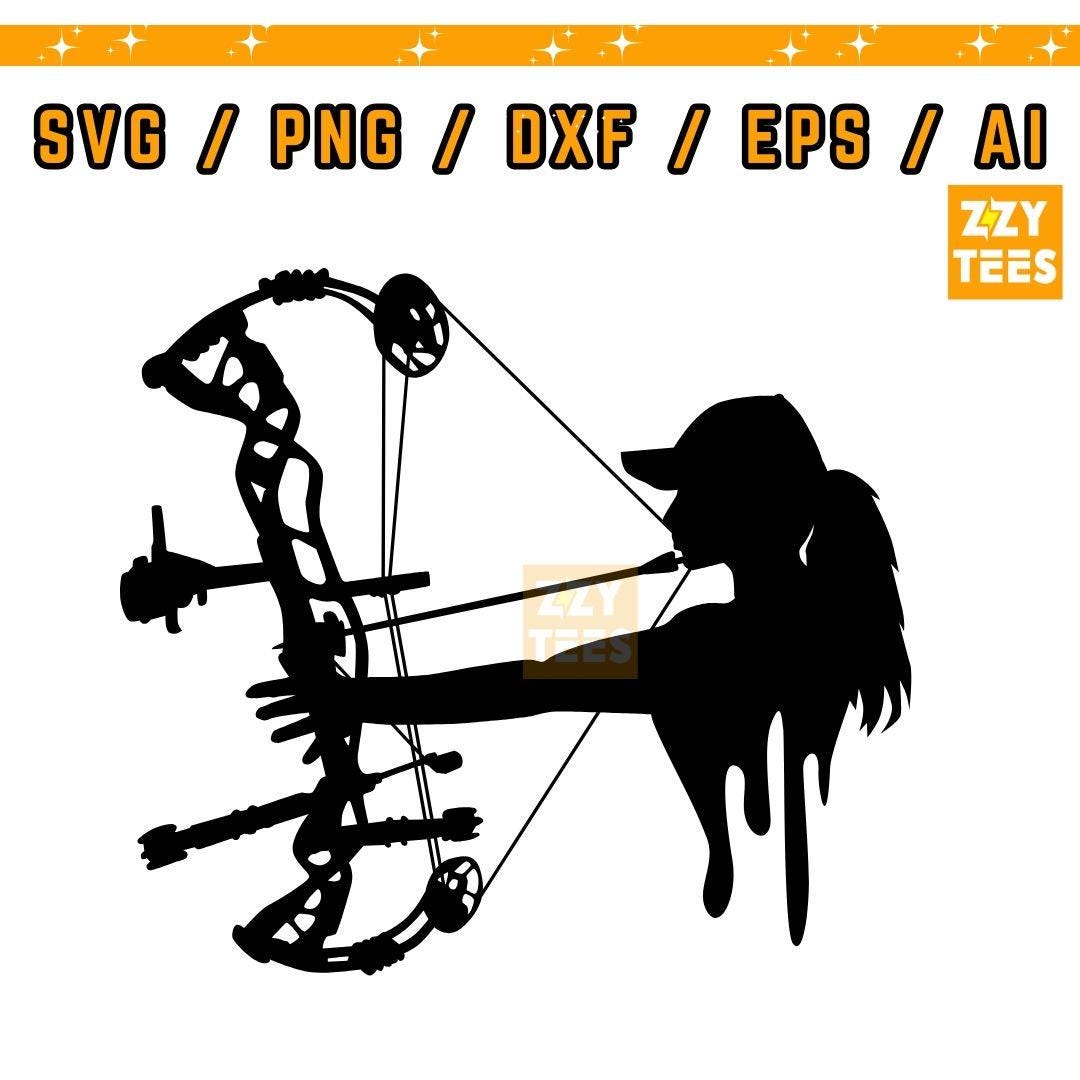 Female Archer SVG: Bow Hunting Girl Silhouette (digital Download) - Etsy