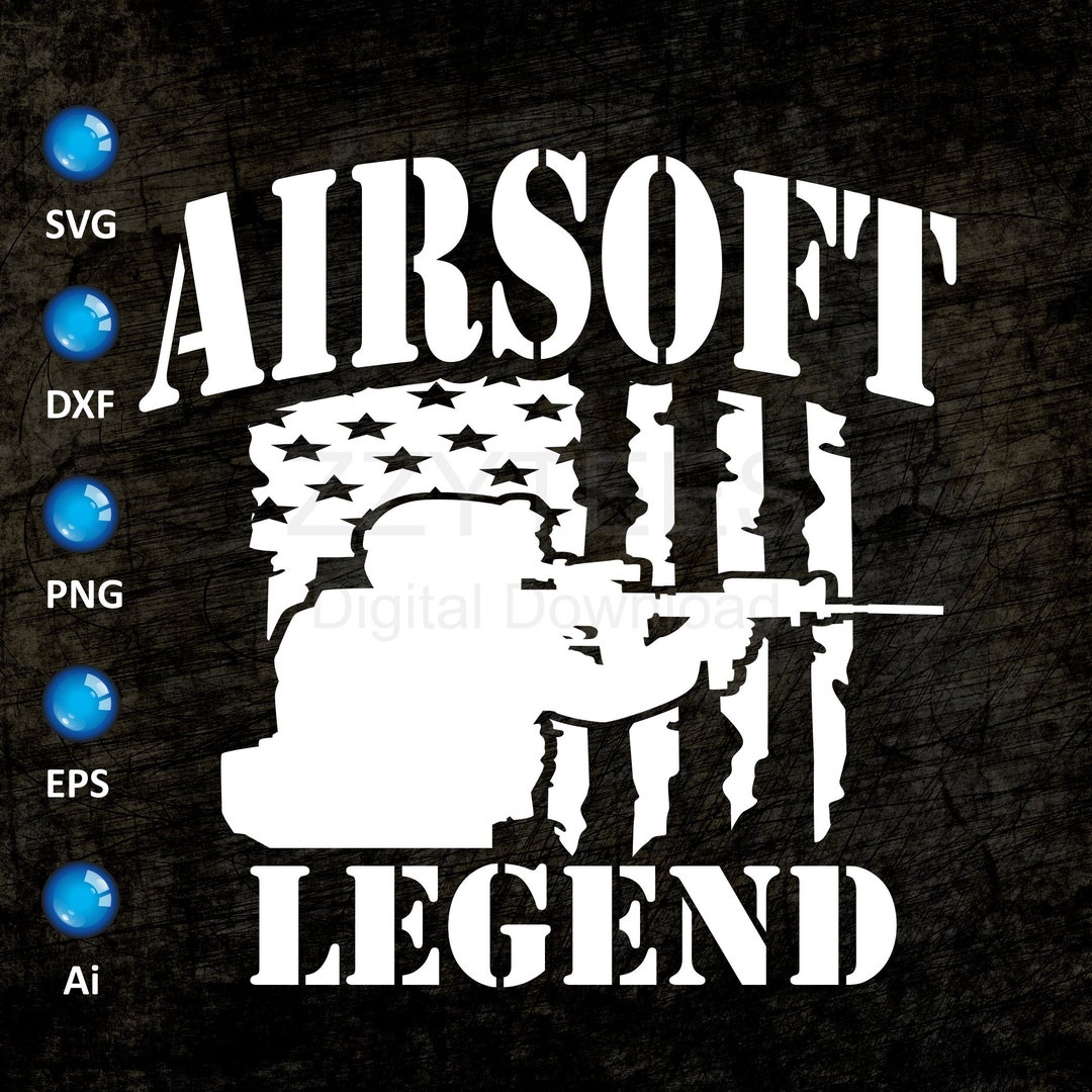 Patriot's Pursuit: American Flag Airsoft Design - SVG and PNG - Etsy