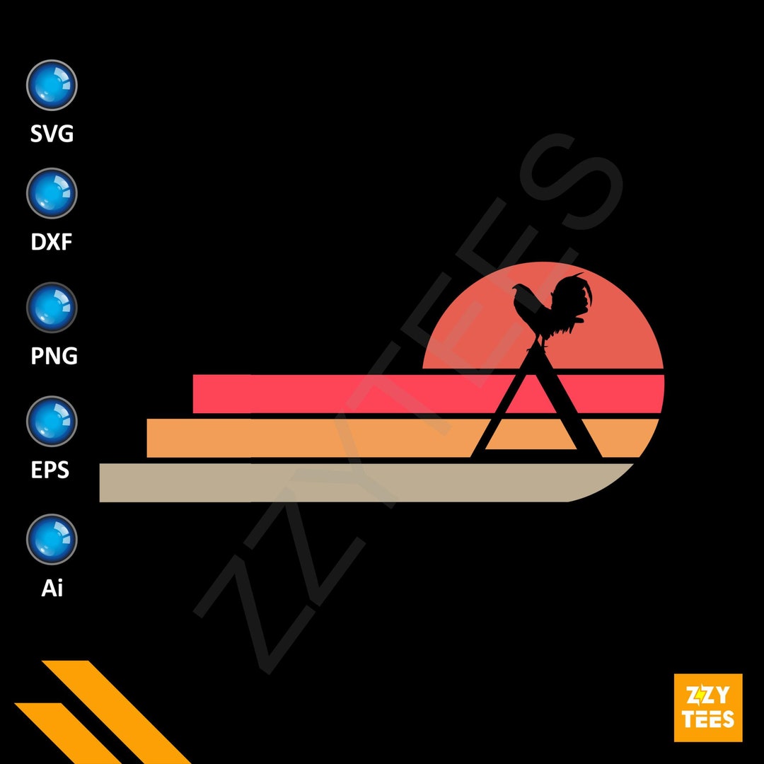 Silueta de gallo SVG archivo de corte de pollo, diseño de gallo, pollo ...