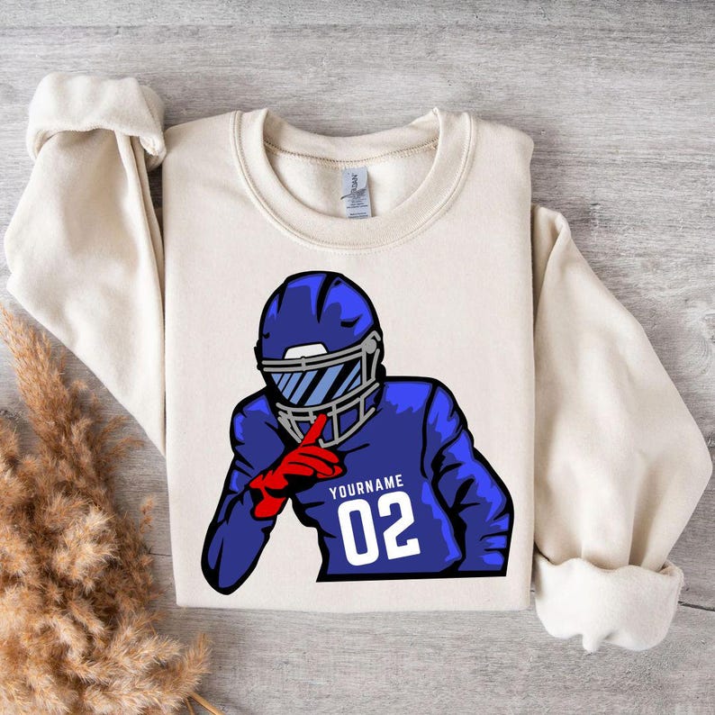 Custom Football Player SVG | Jersey Number, Cricut Clipart (digital) - Etsy