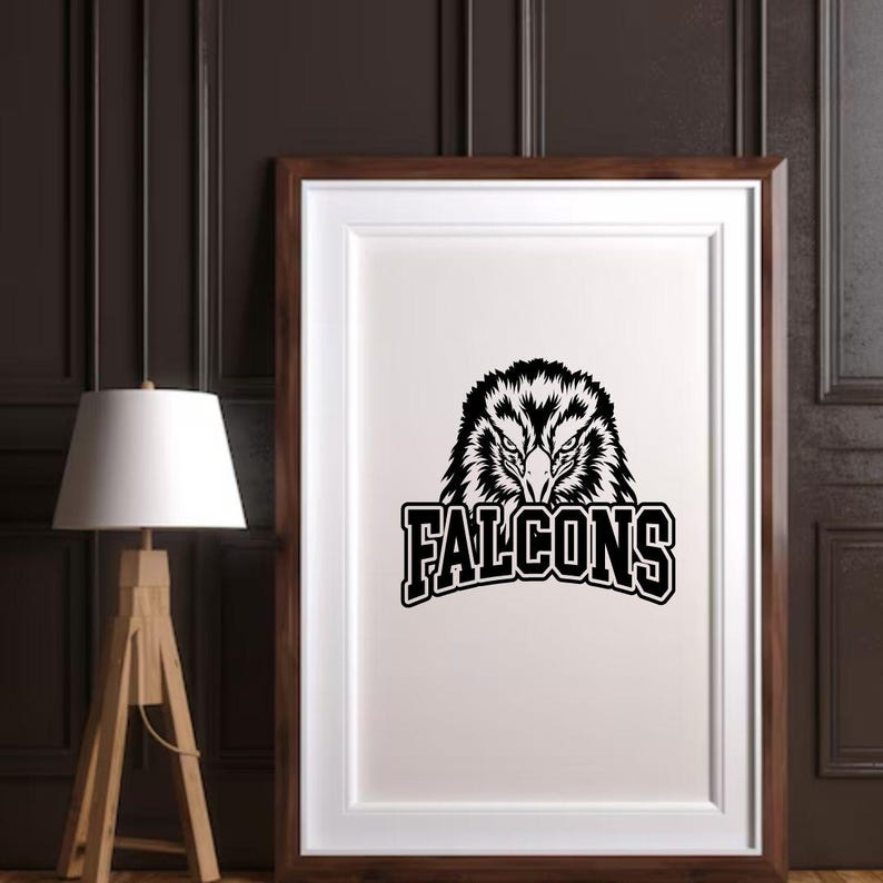 Falcon Mascot SVG: Fierce Bird of Prey Design (digital Download) - Etsy