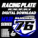 Custom Motocross Racing Plate SVG | Editable Number, Name (digital ...