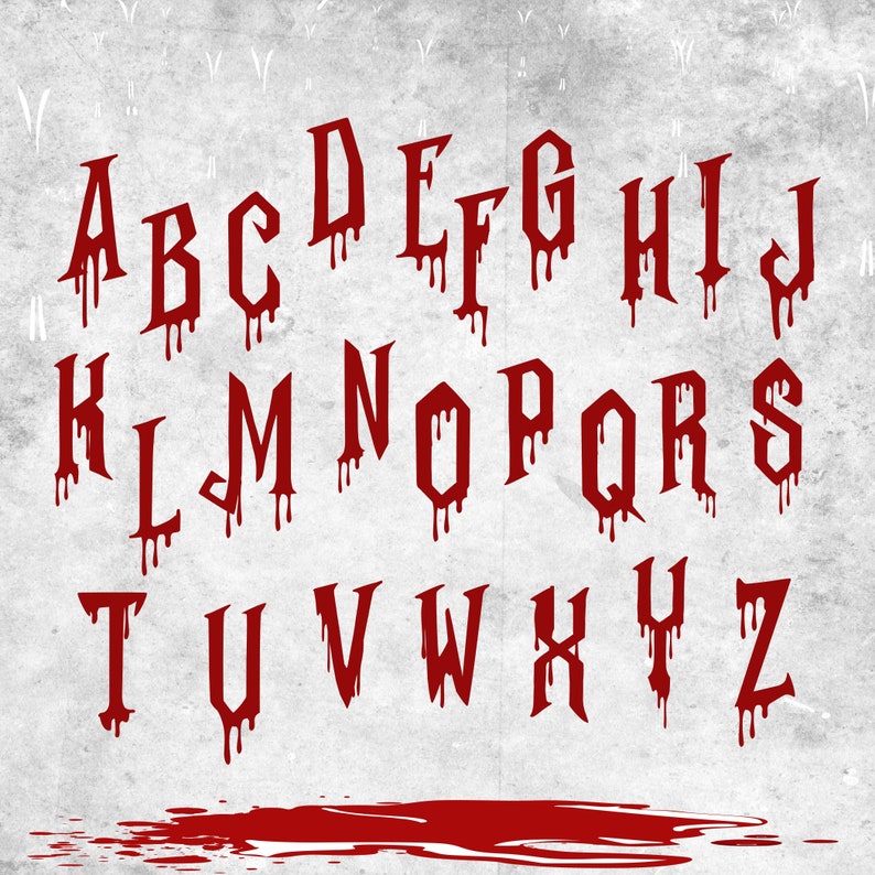 Dripping Font Svg File Dripping Font Cricut Dripping Letters Etsy