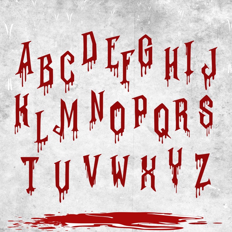 Bloody Letters - Etsy