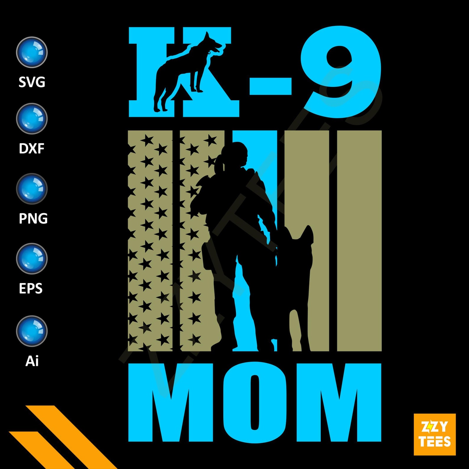 Patriotic K9 Mom SVG PNG K9 Mom Svg German Shepherds Svg - Etsy