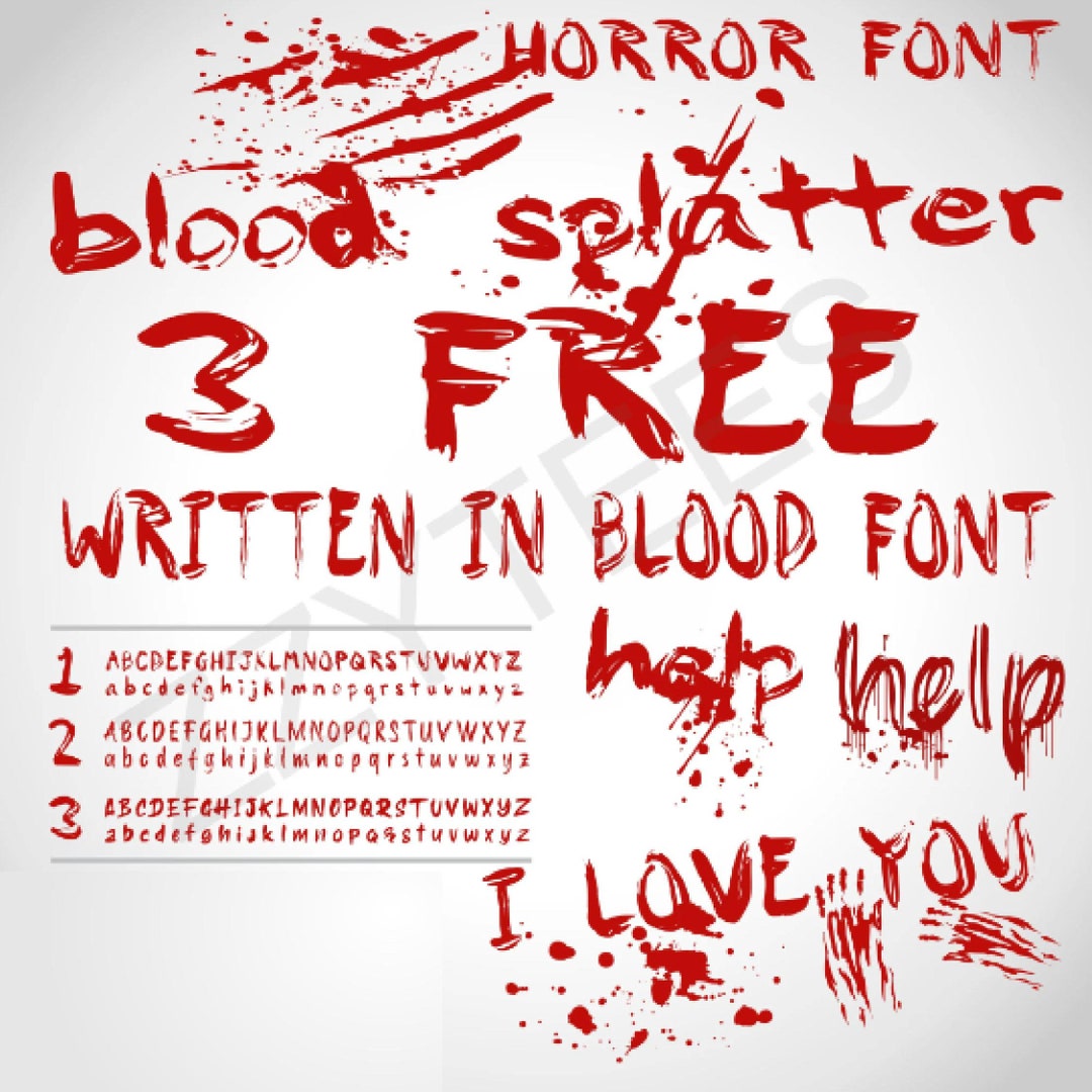 Horror Blood Drip Font SVG Bundle | Halloween Alphabet (commercial Use ...
