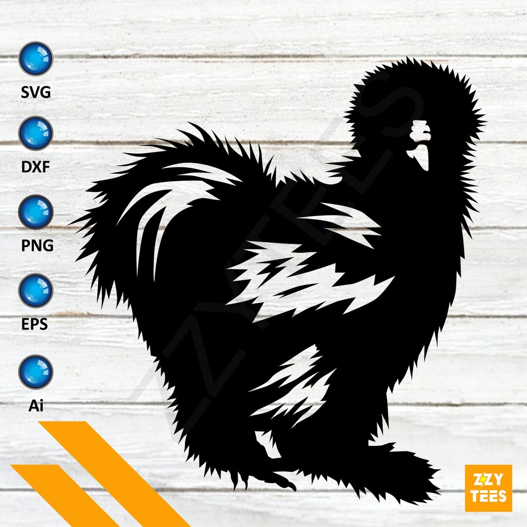 Fluffy Chicken SVG Png - Cute Adorable Silky Chicken SVG, Silkie ...