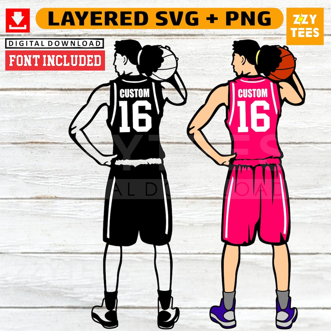 Customizable Female Basketball Player Girl SVG PNG - Etsy