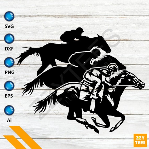 3 Horse Race Kentucky Derby Horse Svg Horse Racing Svg | Etsy
