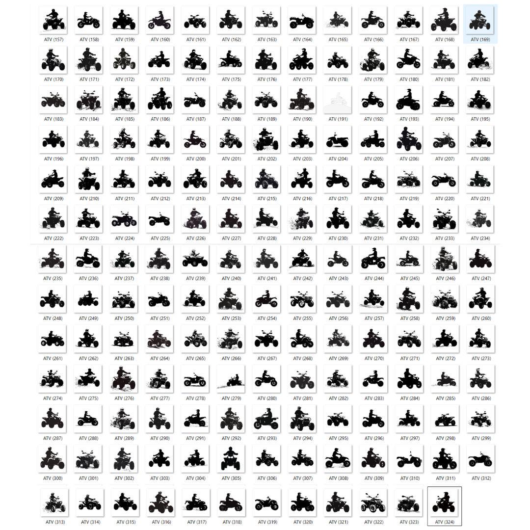 ATV Silhouette Bundle | Off-road Rider Clipart (SVG, PNG) - Etsy