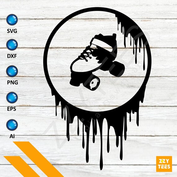 Cool Dripping Skater Shoe SVG Skater Girl Svg Roller Derby - Etsy