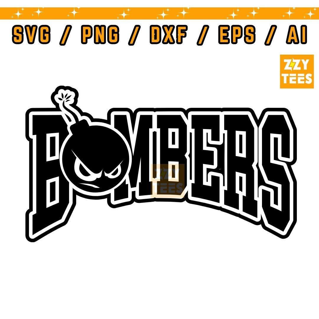 Bombers Mascot SVG | School Spirit Team Logo | Cricut Sport Cut File ...