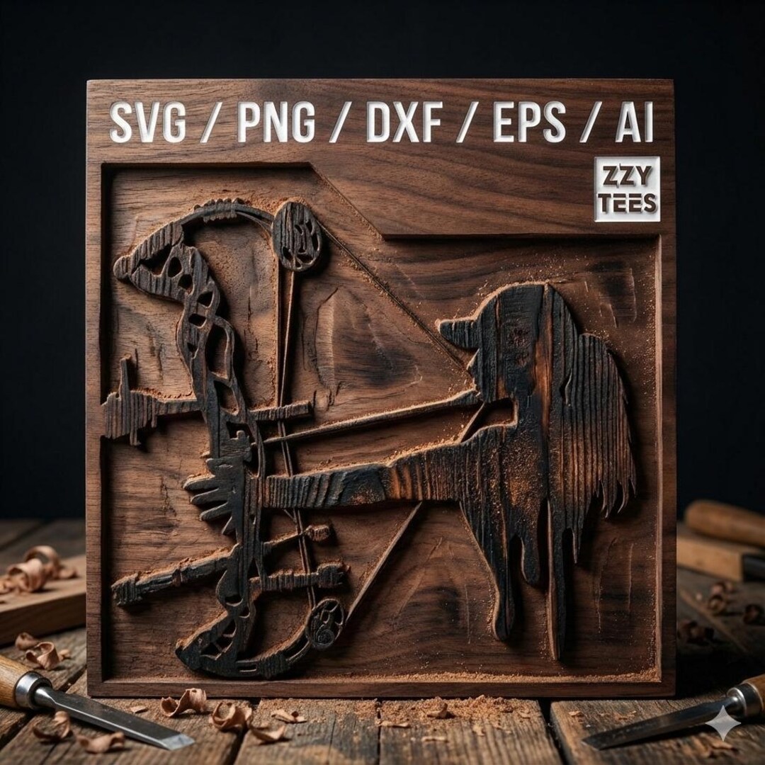 Female Archer SVG: Bow Hunting Girl | CNC Router File Digital Download ...