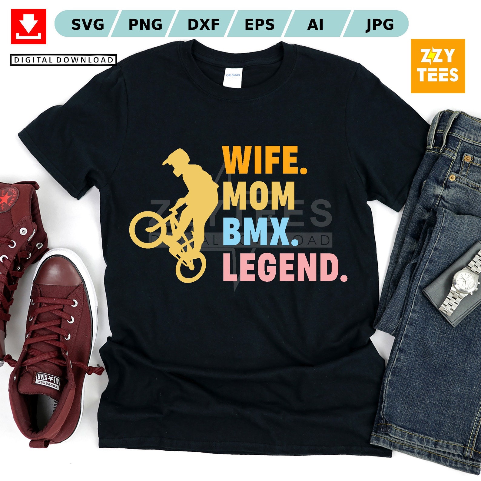 Wife Mom Bmx Legend Svg File Bmx Bicycle Clipart Bmx Bikes - Etsy