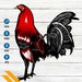 Red Rooster Silhouette SVG Chicken Sublimation Rooster - Etsy