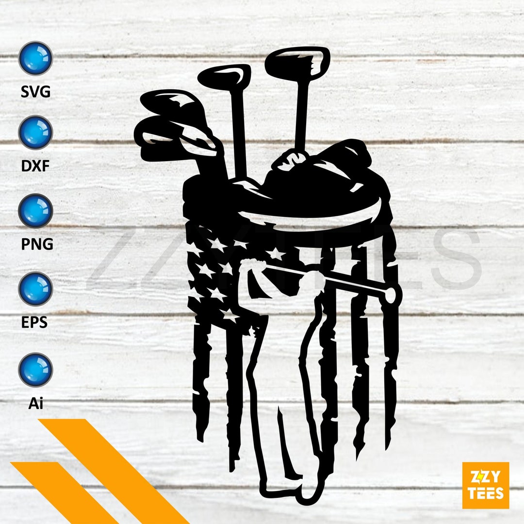 Creative Patriotic US Flag Golfer Man - Golf Life Svg, Golf Dad Svg ...