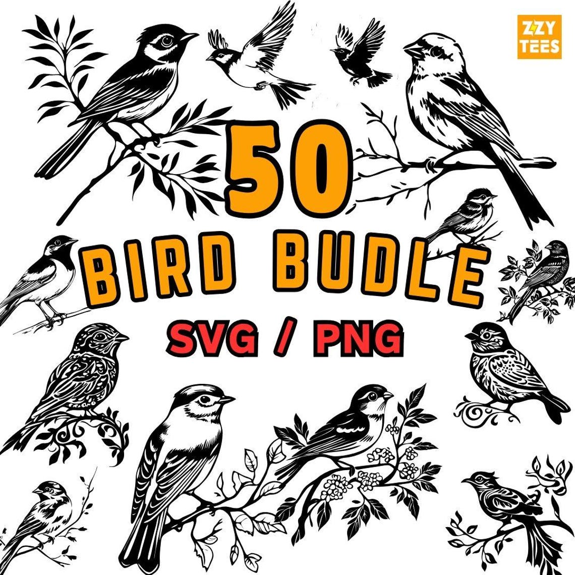 Bird SVG Bundle for CNC Laser Engraving Lightburn Wood Cut Nature ...