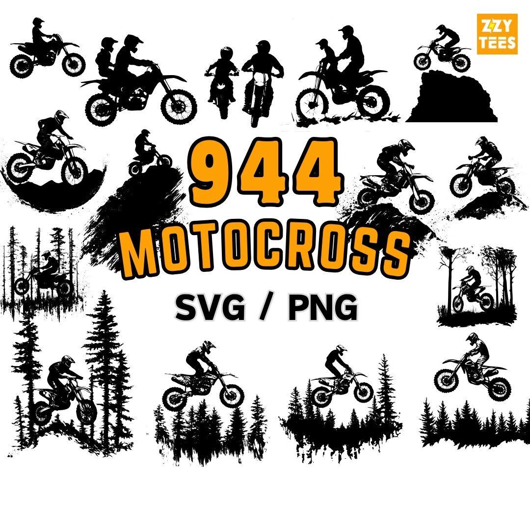 Motocross SVG Bundle | 944 Dirt Bike Silhouette Vectors (SVG, PNG) - Etsy