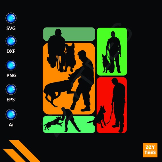 K9 Handlers SVG Retro Svg K9 Cut File K9 Vector Trainer - Etsy