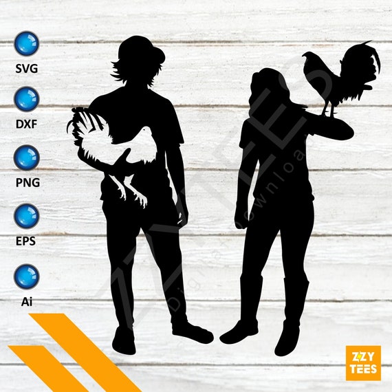 Rooster Love Couple Svg | Etsy