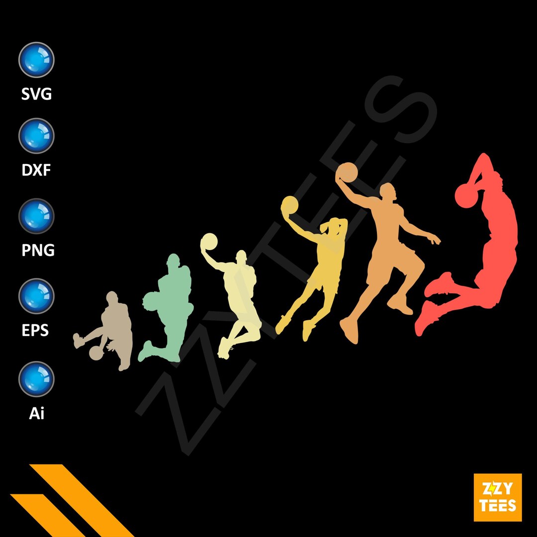 Retro Basketball Dunk SVG Basketball, Basketball Clipart, Basketball ...