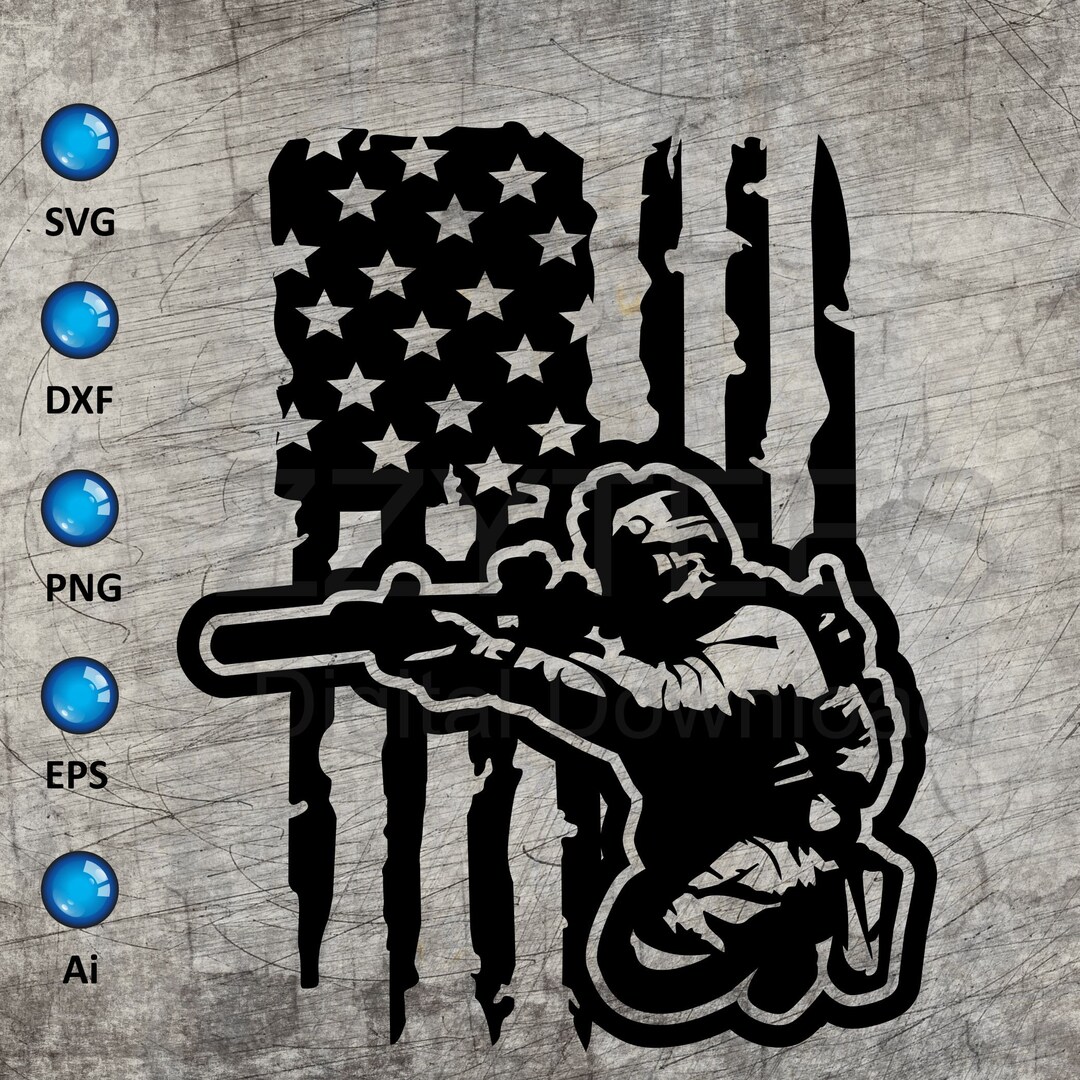 US Flag Airsoft Player - SVG and PNG - Etsy