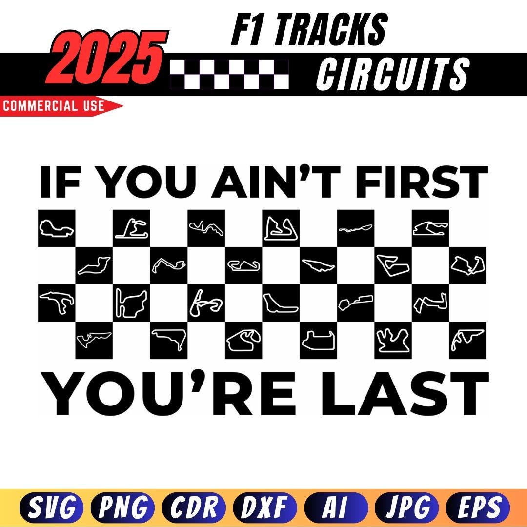 Formula 1 SVG Bundle 2025 F1 Circuit Track Laser Cut Files for Cricut ...