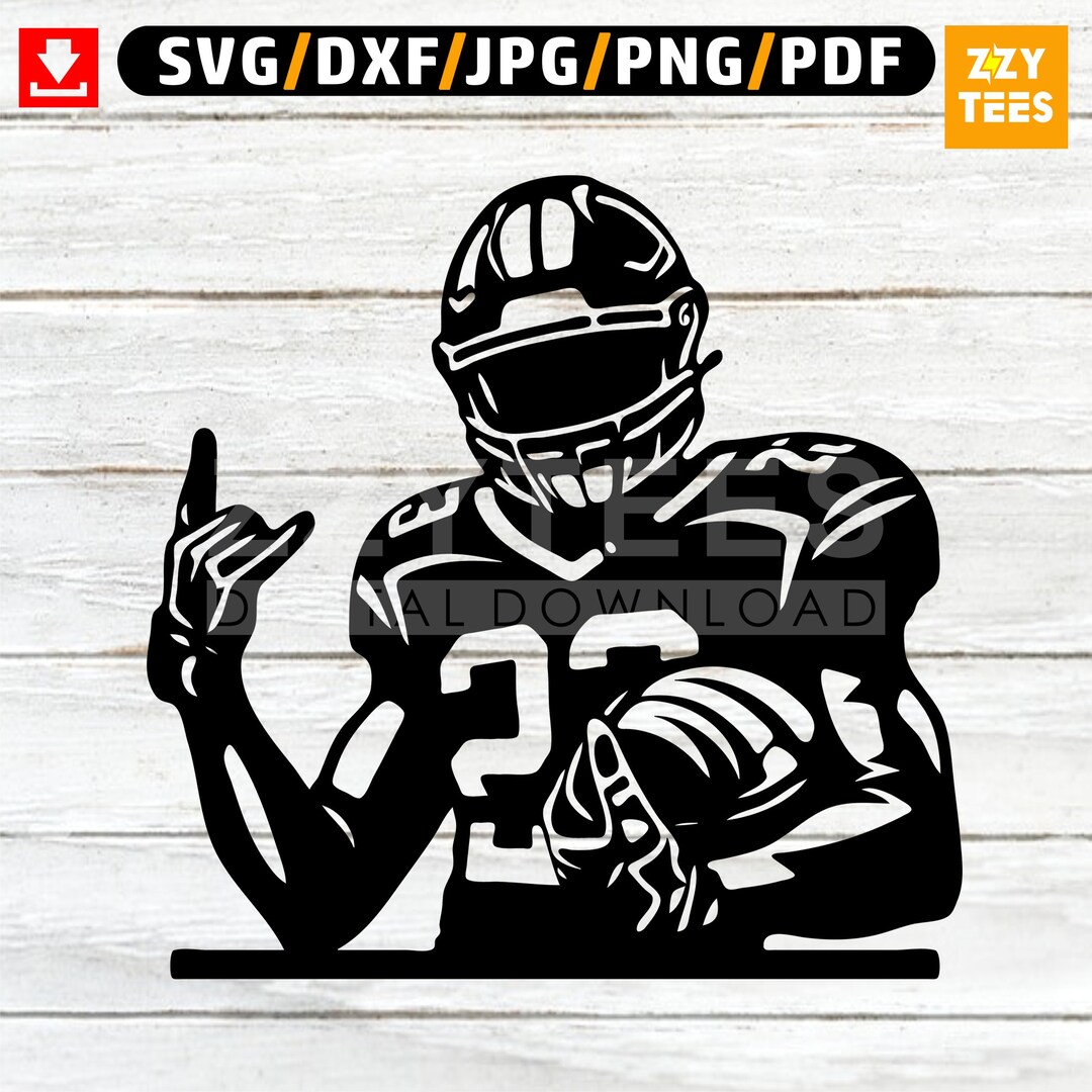 Gridiron Football Player Cutting File PNG File Format Cricut SVG File ...