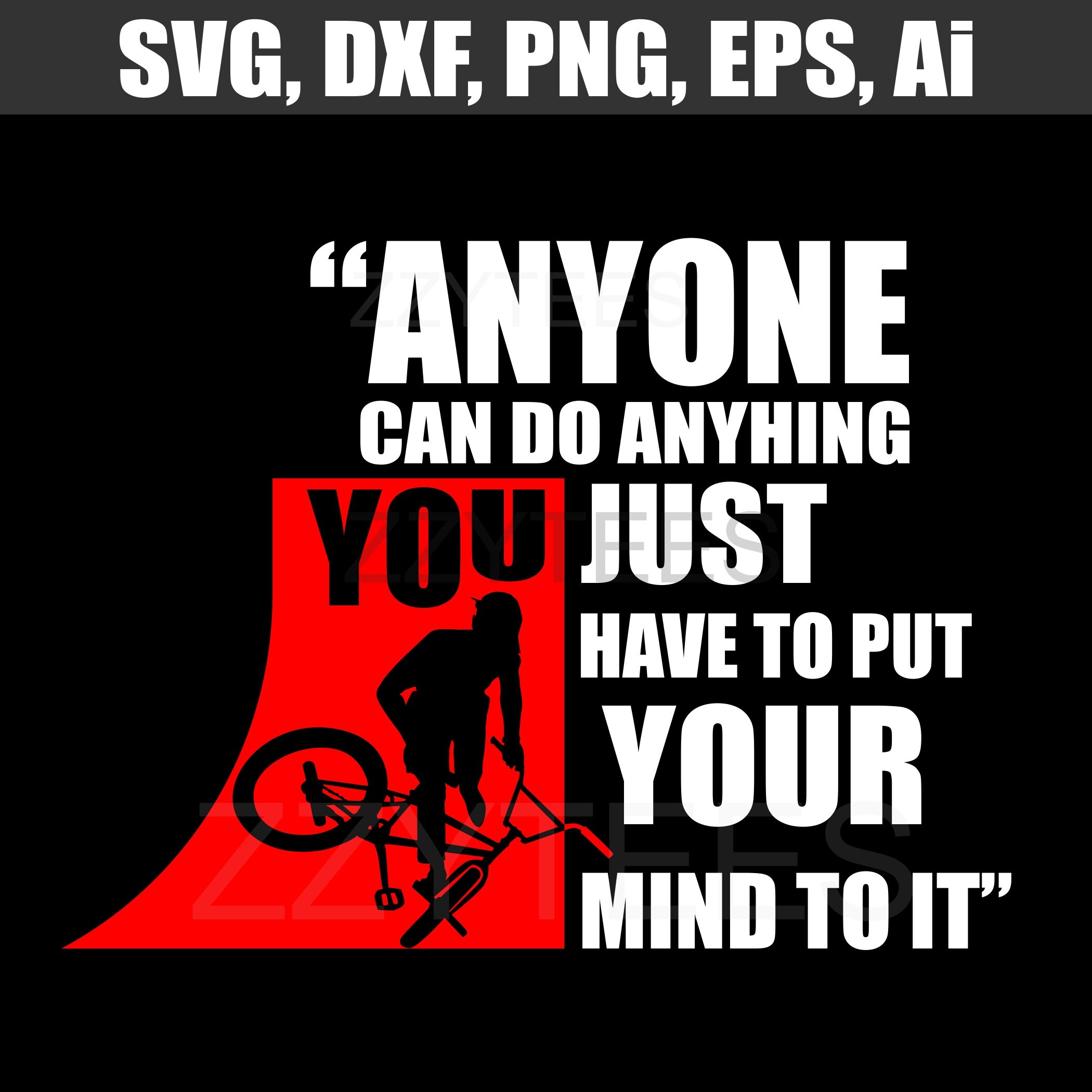 Cool BMX Inspirational Quote Motocross Svg Motocross Bike | Etsy