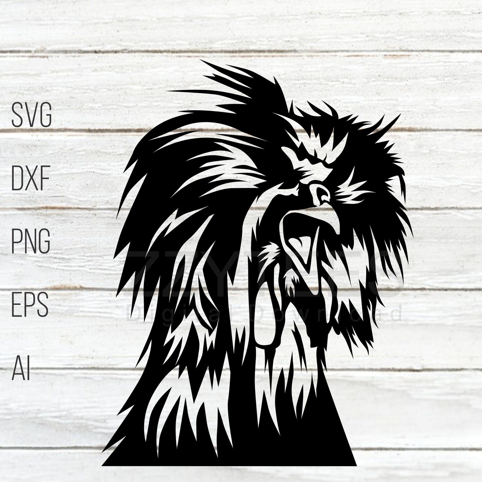 Angry Polish Chicken SVG Chicken Cutfile, Rooster Design, Chicken SVG ...