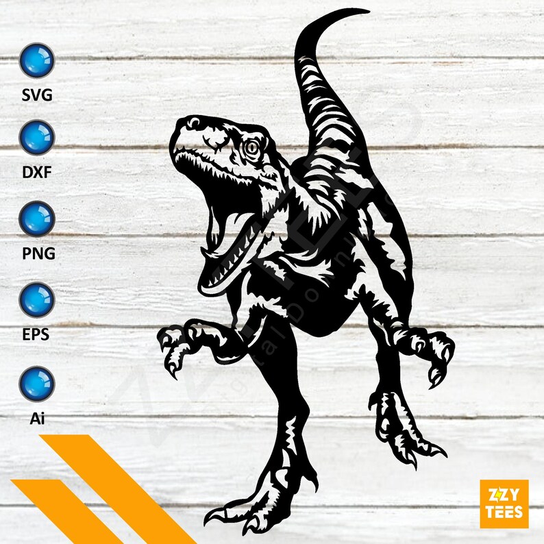 Aggressive Dinosaur Raptor Clipart - Etsy