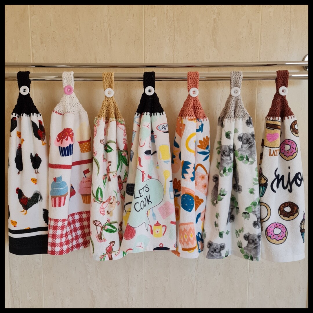 Crochet Hand Towel/hanging Hand Towel/kitchen Hand Towel/crochet Tea ...