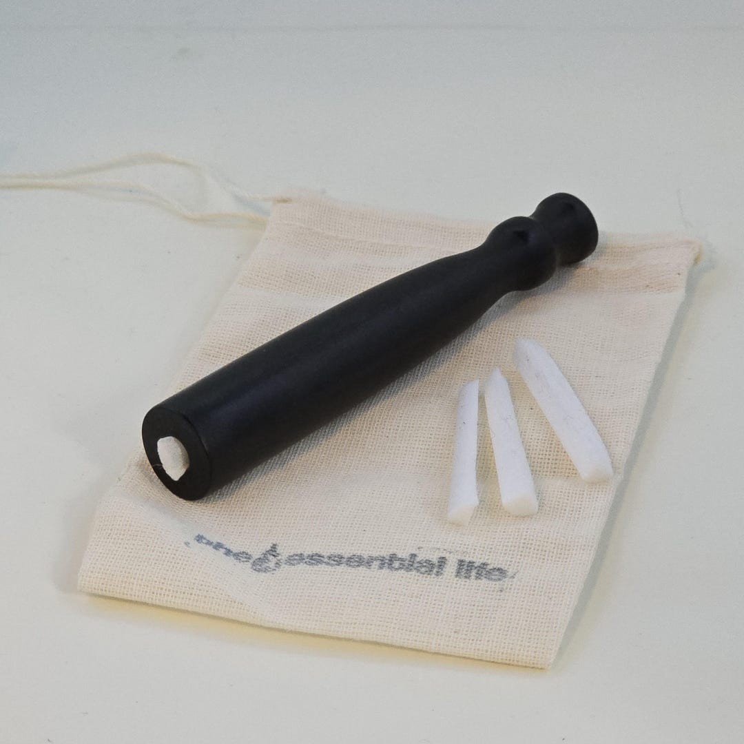 Essential Oil Inhaler, Ebony, Wooden Pipe, Nasal Oil Diffuser, Wooden ...