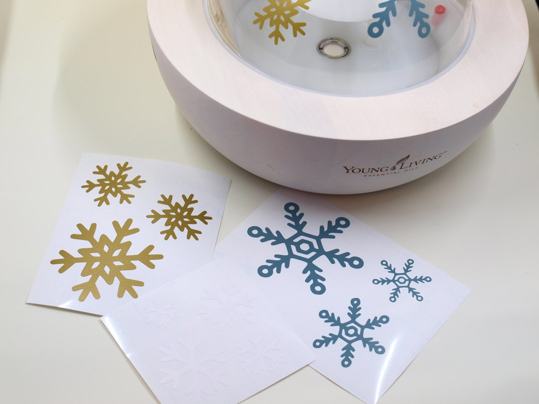 Snowflake Stickers, Aria Diffuser Decal, Doterra Diffuser, Christmas ...