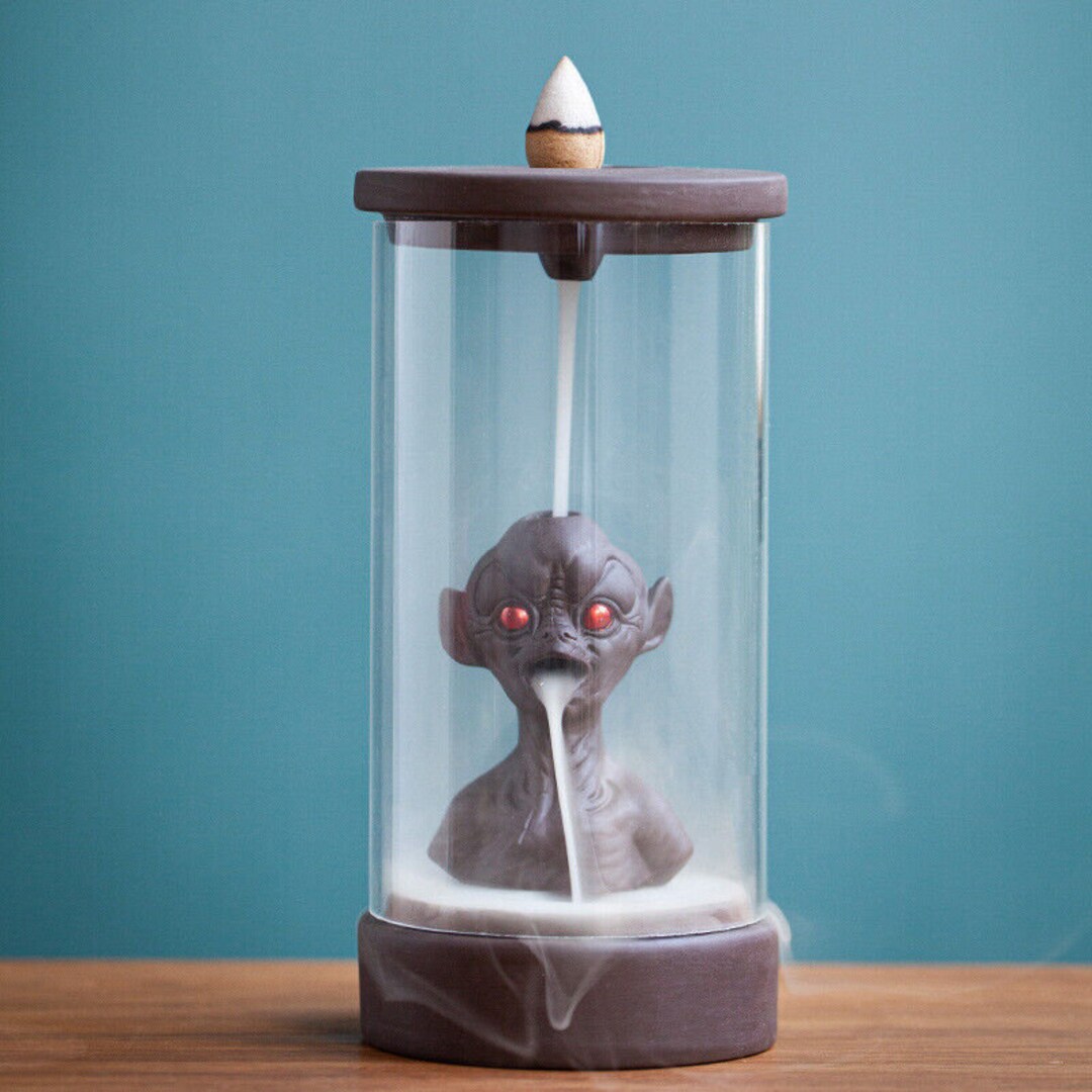 Ceramic Horrific Transparency Seal Pot E.T. Backflow Incense Burner ...