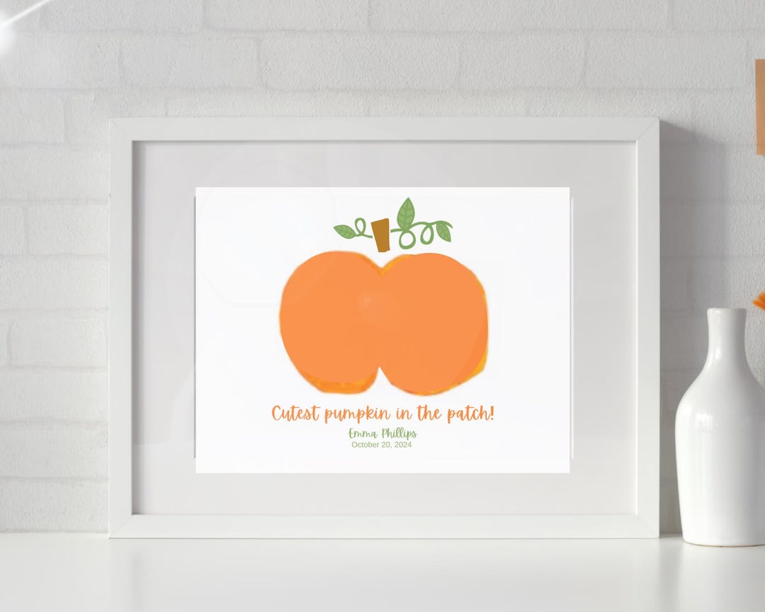 Pumpkin Patch Baby Butt Print Art - DIY Fall Keepsake (canva Template ...
