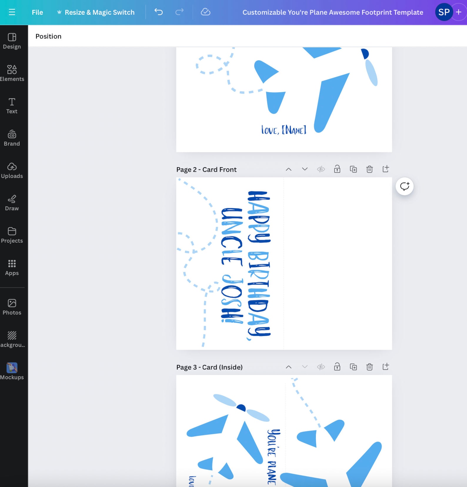 Customizable Plane Kid Footprint Art or Card - Fun Toddler DIY Foot ...