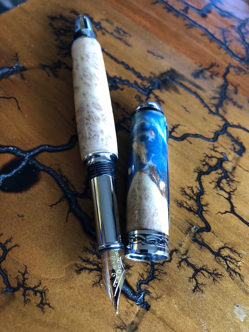 Sedona Wood Turned Fountain Pen Burl Wood | Etsy