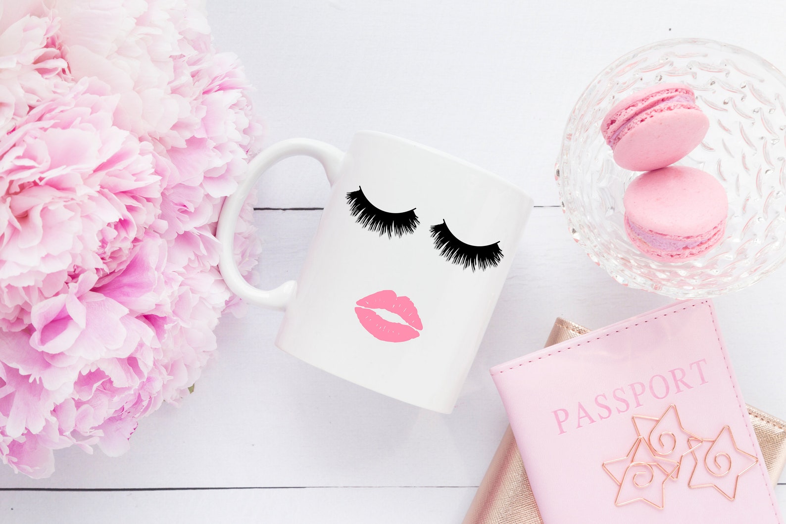 Eyelashes, Lipstick, Lashes, Fempire, Coffee Lover, Coffee Mug, Gift ...