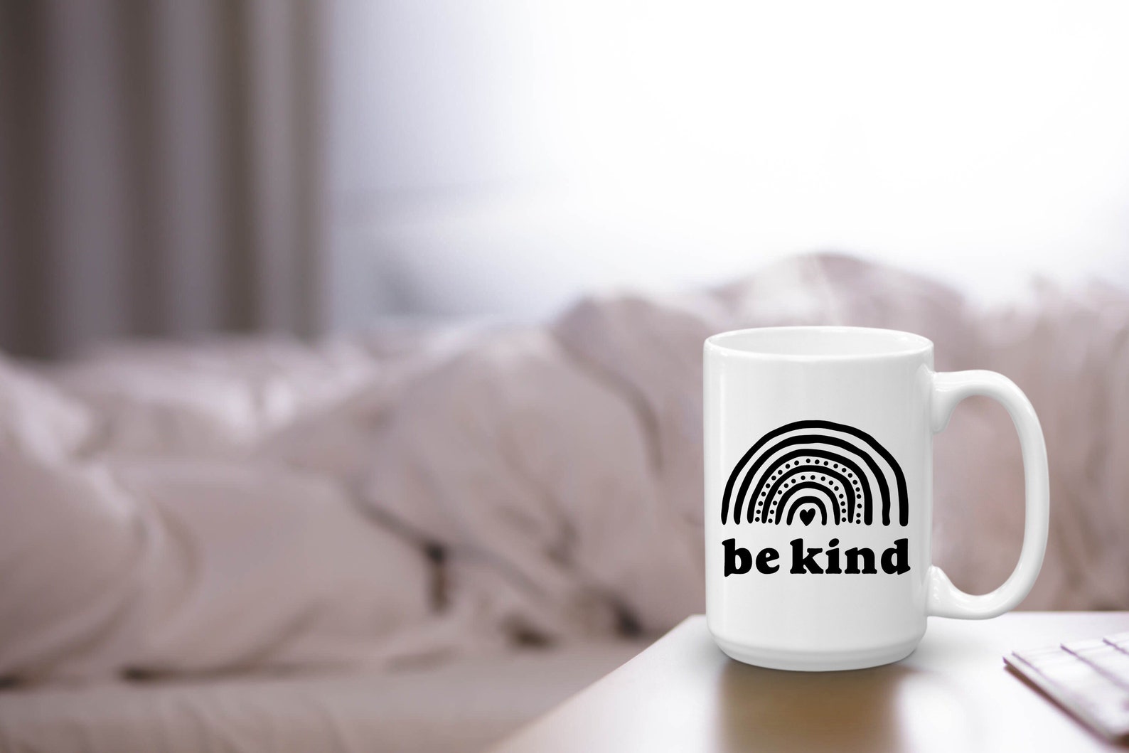 Be Kind Mug Boho Rainbow Mug Se Amable Coffee Lovers | Etsy