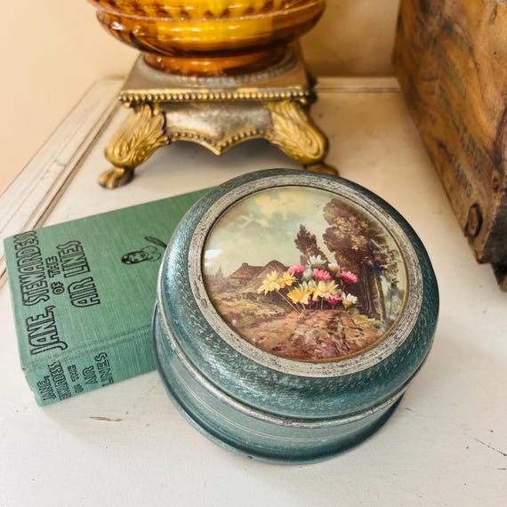 Vintage powder-music box - Gem