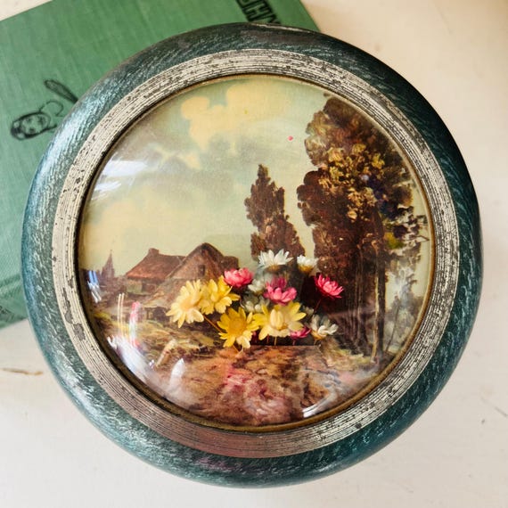 Vintage powder-music box - Gem