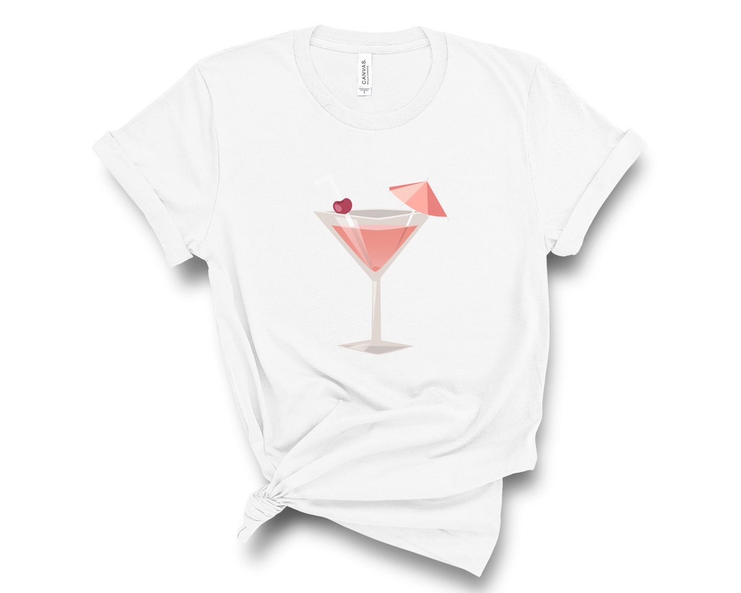 Cosmopolitan Cocktail Tshirt for Women, Cosmo Tee, Cocktail Tee in Many ...