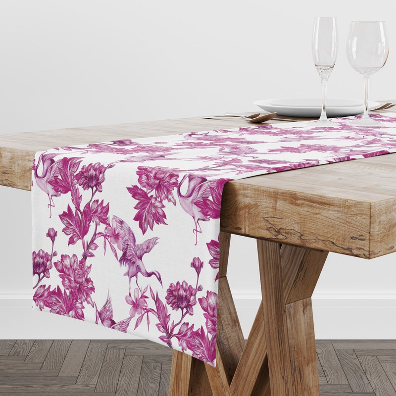 Pink Table Runner - Etsy