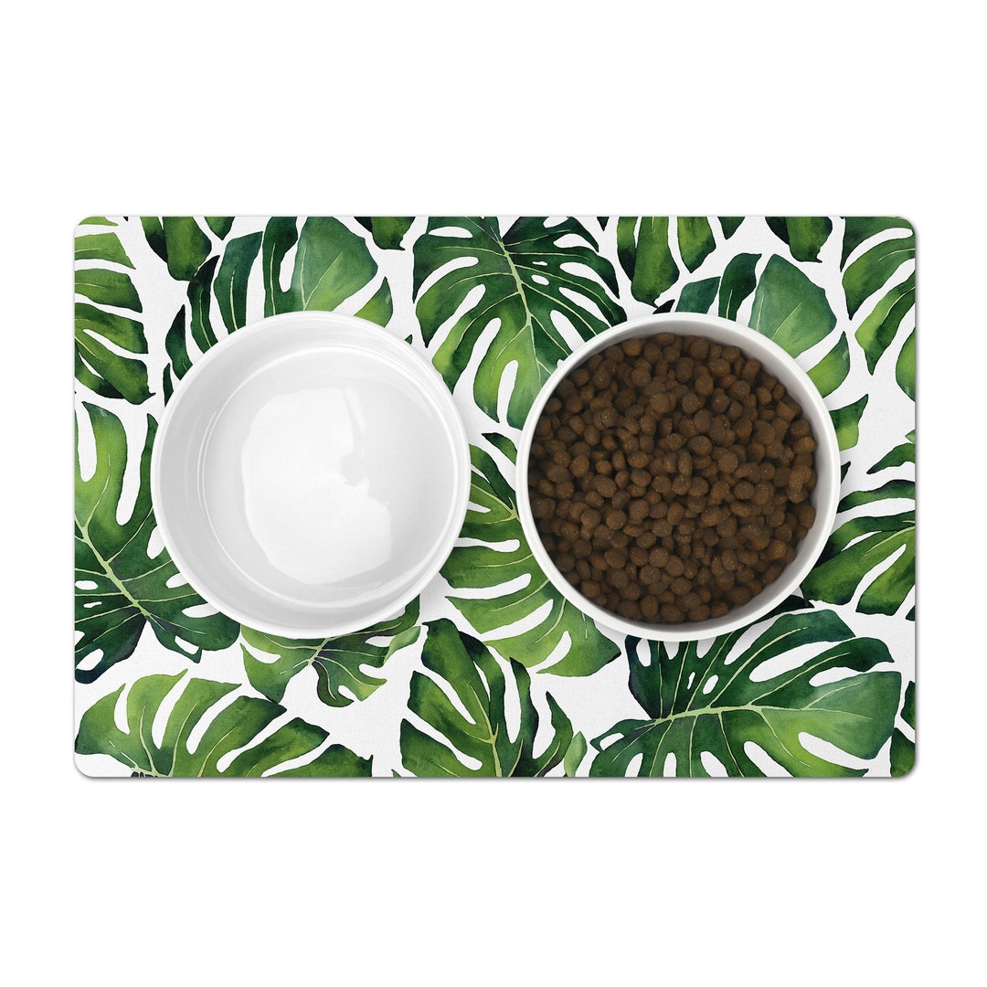 Monstera Leaf Pet Placemat: Tropical Dog Cat Food Mat - Etsy