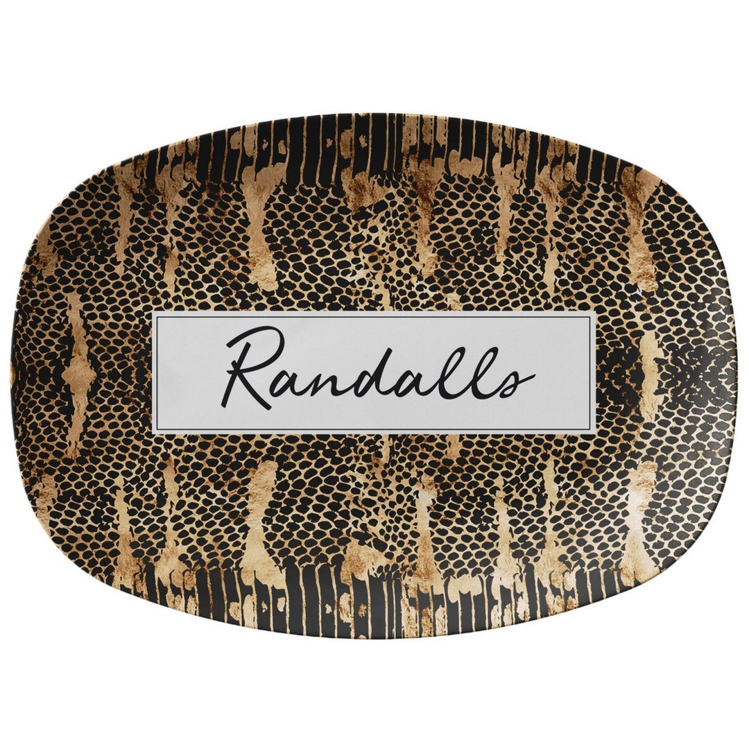 Custom Name Platter, Luxe Snakeskin Platter, Plastic Serving Tray ...