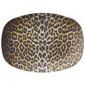 Leopard Print Serving Platter, Plastic Serving Dish, Animal Print ...