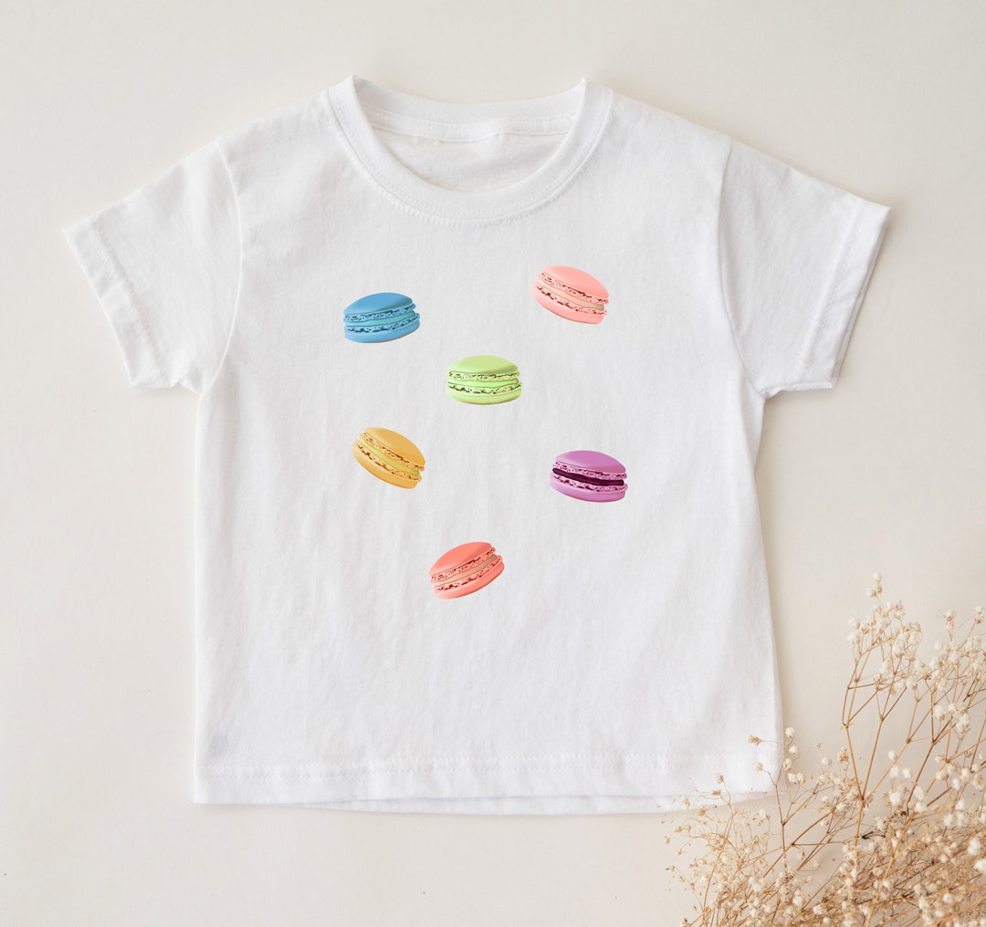 Macaron Cookie Kids T-shirt, Colorful Food Art - Etsy